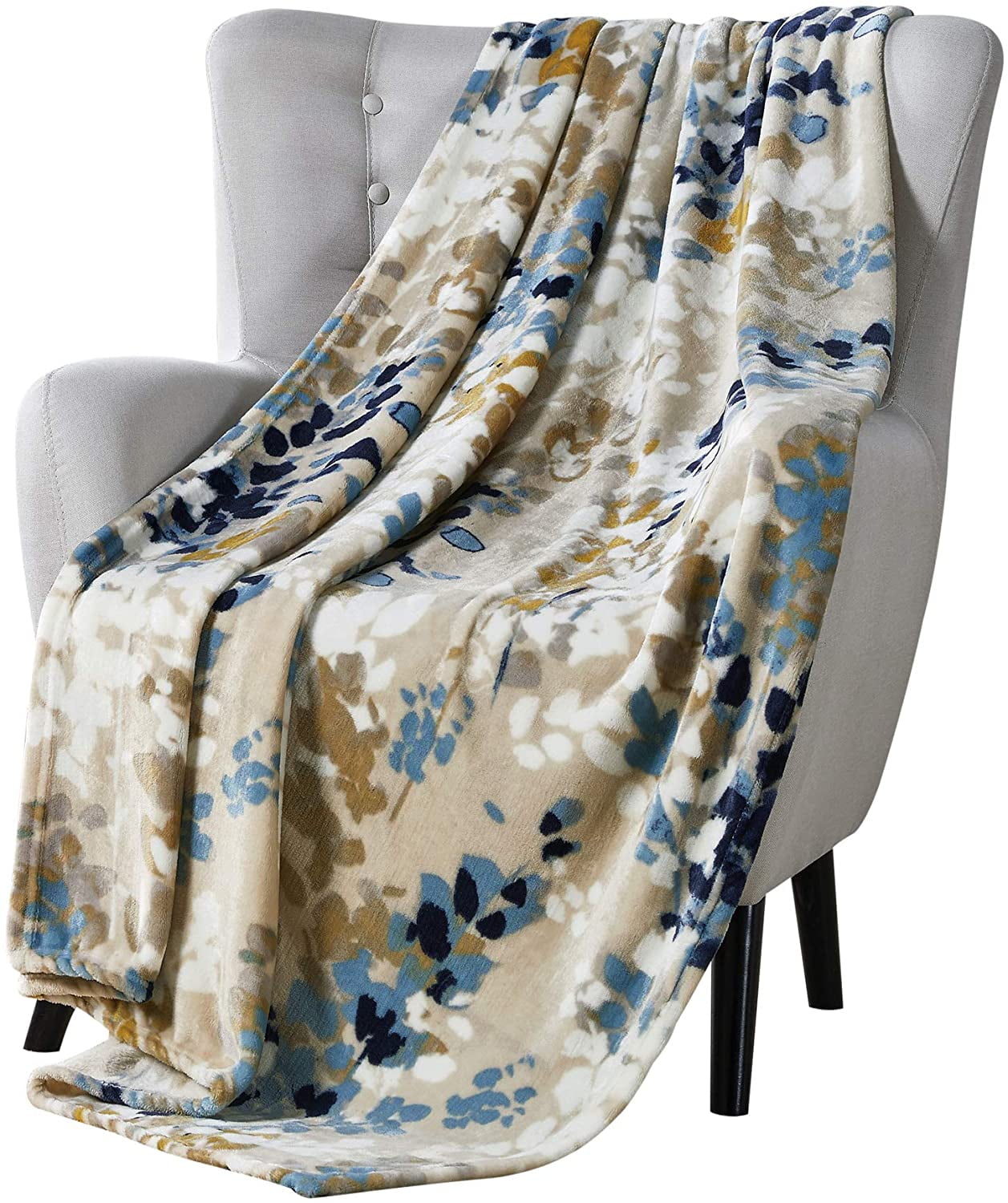 Serafina Home Decorative Floral Throw Blanket: Design Accent for Couch ...