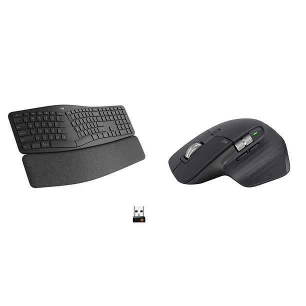 Logitech MX Master 3S Wireless Mouse and Ergo K860 Split Ergonomic ...