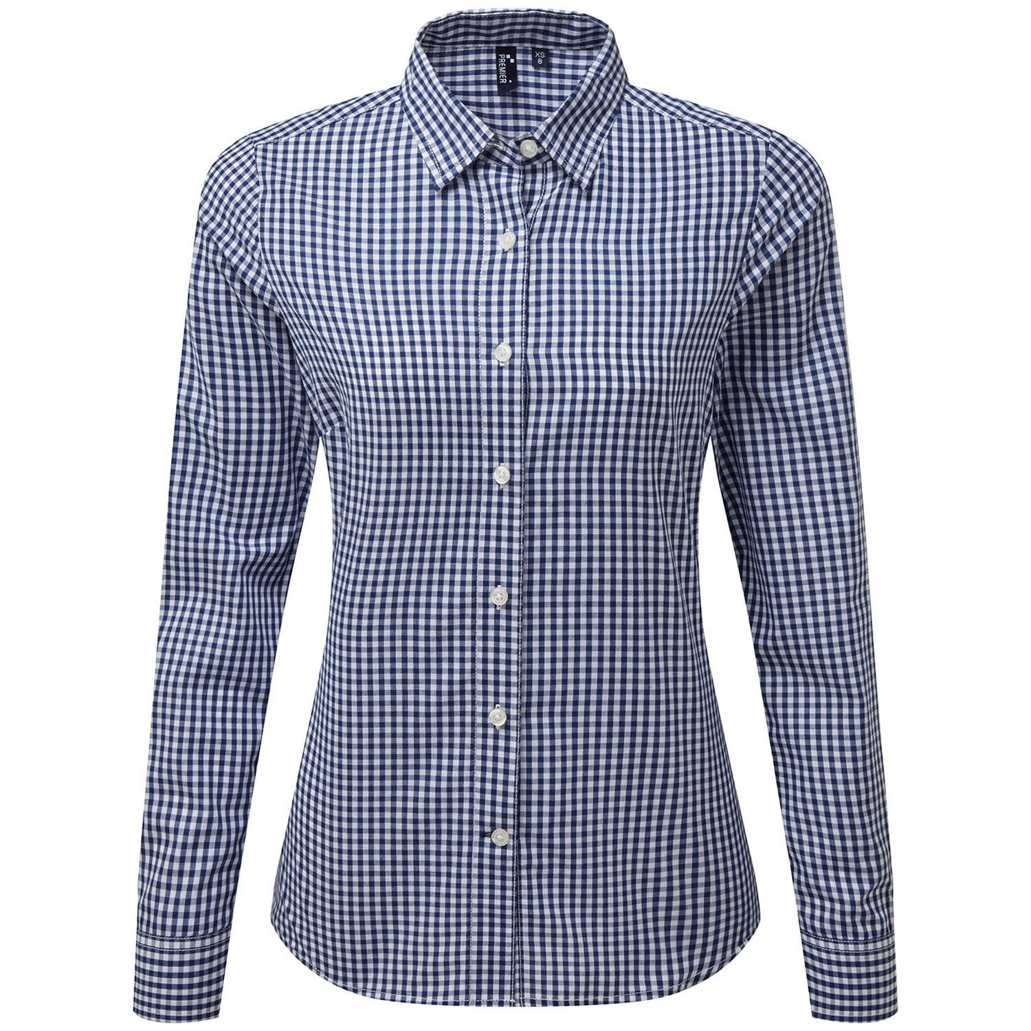 Click here for Premier Womens Maxton Gingham Long-Sleeved Shirt M prices
