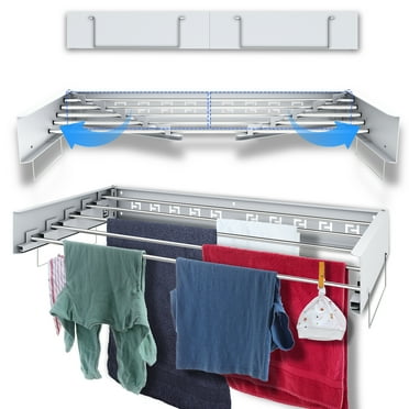 Free Shipping! Danya B. Folding Wall Mounted Drying Rack - White ...