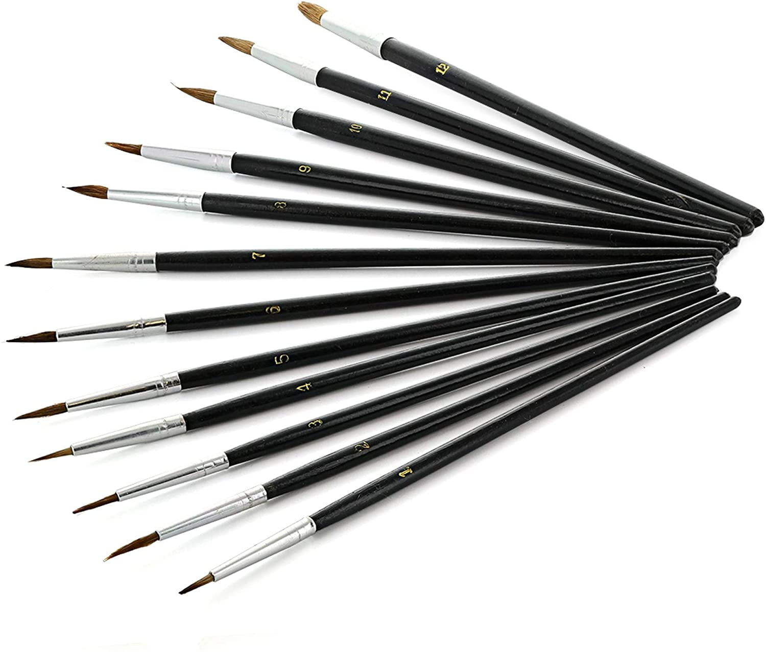 Ram Pro Pointed Paint Brush Set Art and Watercolor Brushes, Acrylic ...