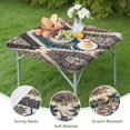 Boho Style Tablecloth Featuring Abstract Geometric Patterns, Rainbow G ...