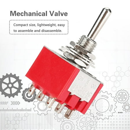 Pneumatic Toggle Switch, MTS-303 3 Position Rocker Toggle, For Lights ...