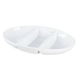 Better Homes & Gardens Porcelain Oval Divided Bowl 3-Compartment White ...