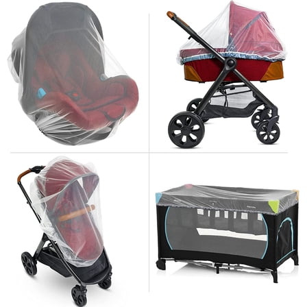 Xinlie 2-Pack Universal Mosquito Net for Strollers and Car Seats ...