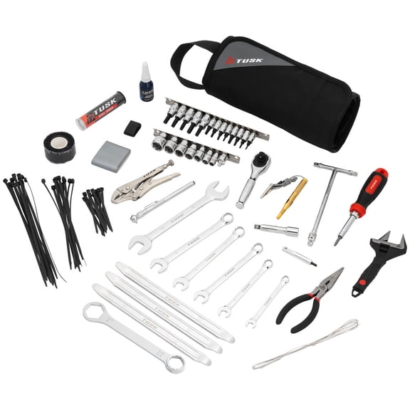 Tusk Motorcycle/ADV 30 Piece Compact Tool Kit with pliers, wrenches ...