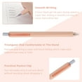 6 PCS Gel Ink Pens 0.5mm, Retractable Black Ink Ballpoint Pen with ...
