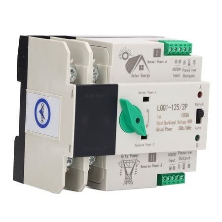 Electrical Selector Switch, Rail Installation Miniature Dual Power ...