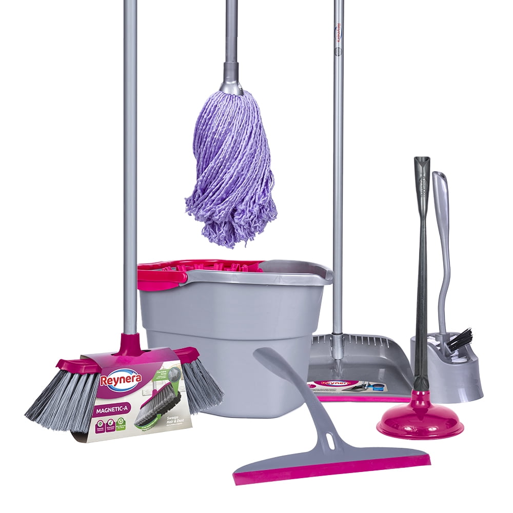 Kit Combo Mop Reynera Escoba Cubeta Limpieza Negocio | Walmart en línea