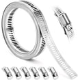 12Pcs Stainless Steel Closet Rod Brackets, 3/4 Inch Dia Wardrobe Holder ...