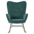 BELLEZE Modern Rocking Chair Tufted Upholstered Velvet Accent Rocker ...