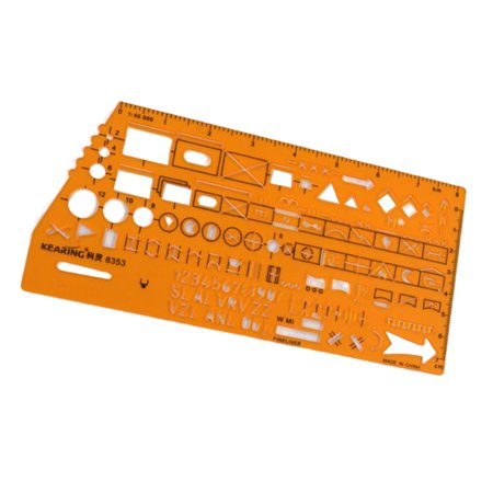 Graph Template Stencil with Marking Symbols Scale Chart Ruler Unit ...