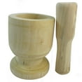 Wood Mortar Pestle Herb Grinder, Bar Tool for Mojitos, Kitchen Crusher ...