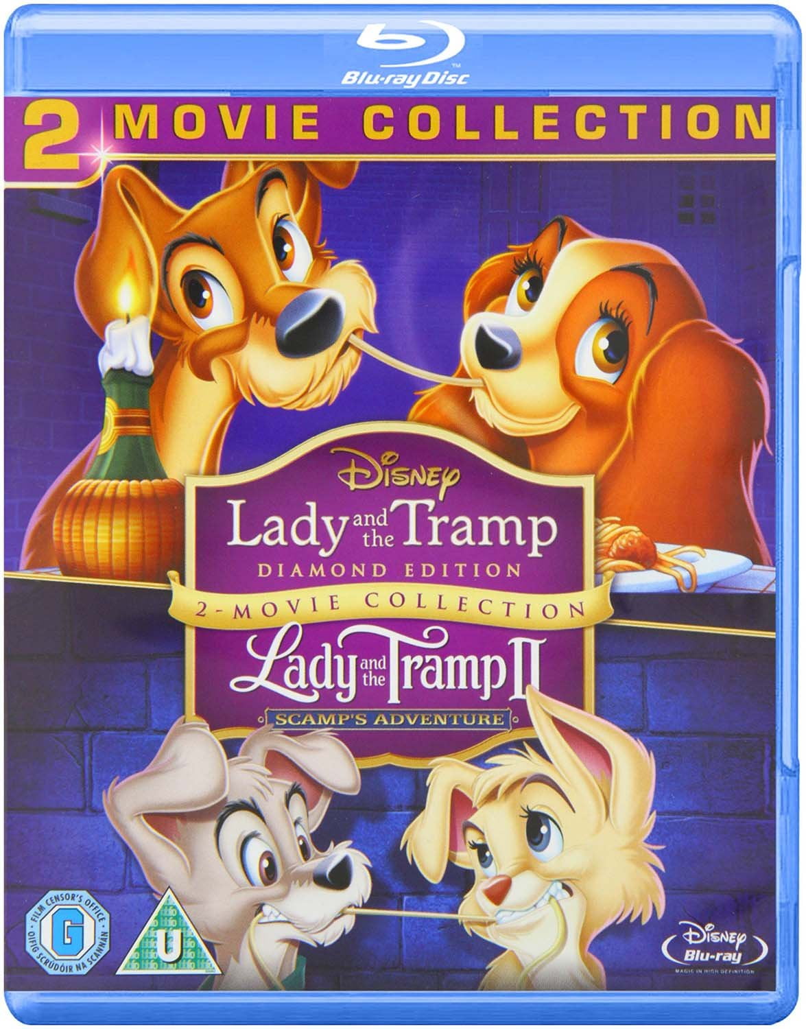 Lady and the Tramp + Lady and the Tramp 2 Scamp's Adventure Blu-ray ...