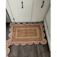 KLAVATE Natural Jute Hand Braided Scalloped Area Rug - Walmart.com