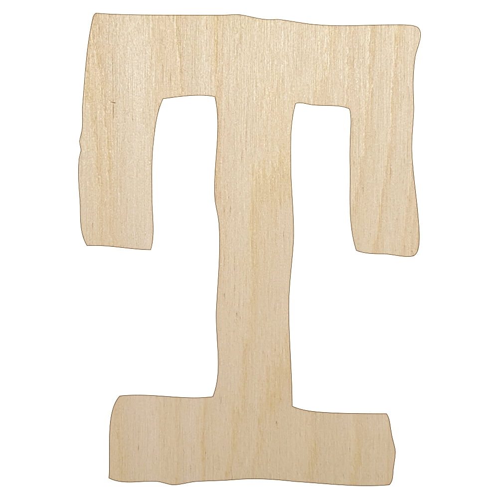 Letter T Uppercase Cute Typewriter Font Wood Shape Unfinished Piece ...
