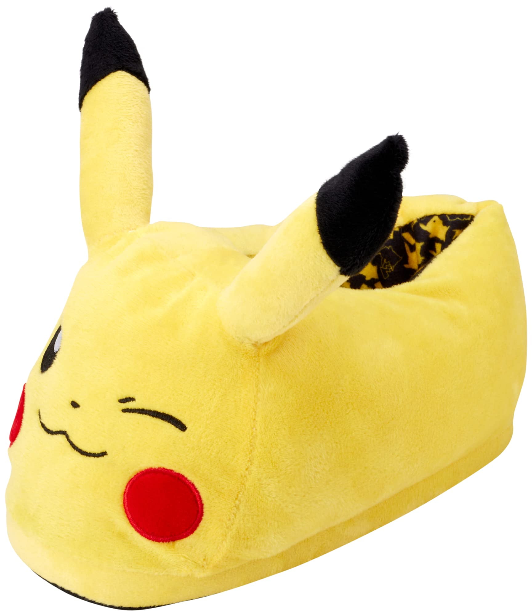 Pokemon Boys' Pikachu Slippers - 3D Plush Fuzzy Slippers (Little Kid ...