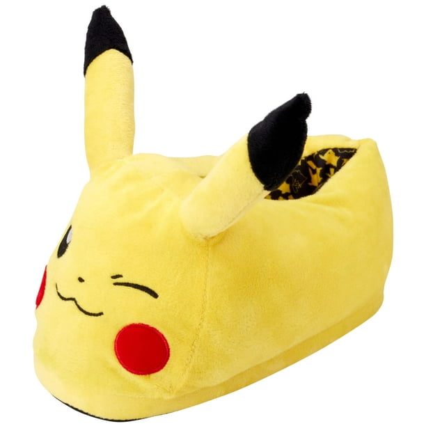 Pokemon Boys' Pikachu Slippers - 3D Plush Fuzzy Slippers (Little Kid ...