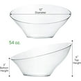 PLASTICPRO Angled Clear Plastic Serving Bowls 4-Pack Large Disposable ...