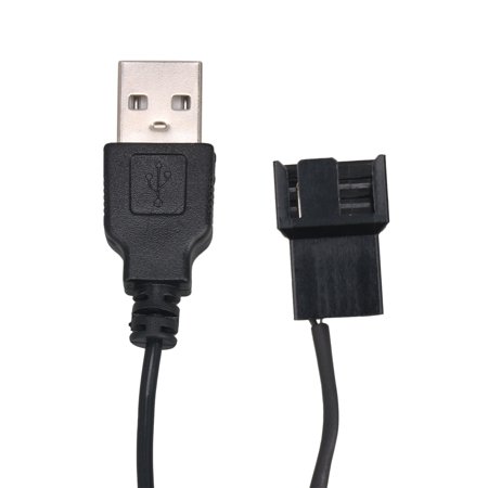 BQLZR 30cm Plastic USB to 3 PIN Adaptor Connector Cable for PC Fan ...