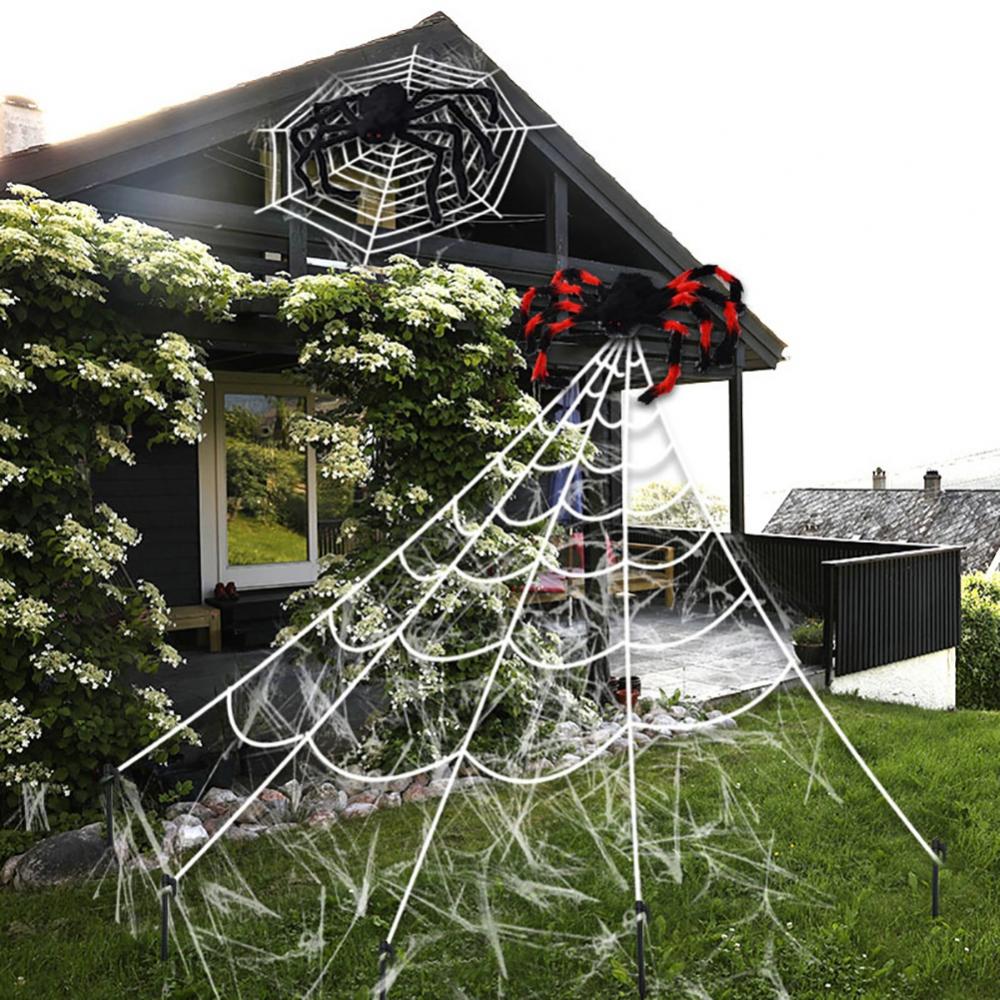 Xinhuaya Halloween Outdoor Spider Web Triangle Web White Triangle Web ...