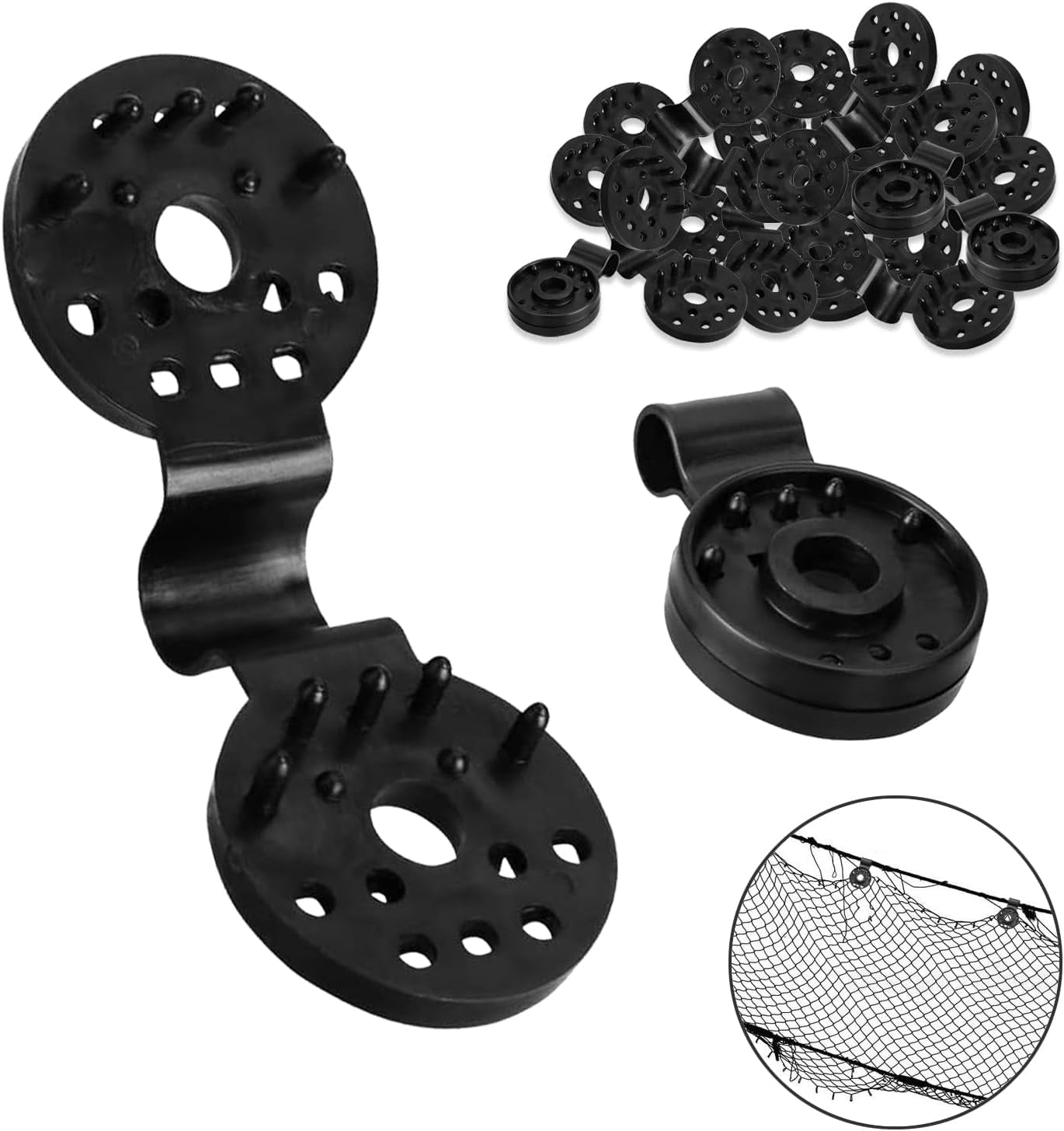 Pack of 80 Plastic Clips for Protective Cloth, Shade Net Clip with ...