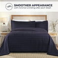 BNM 3 Piece Modern Cotton Blend Navy Blue Bedspread Set, Queen ...