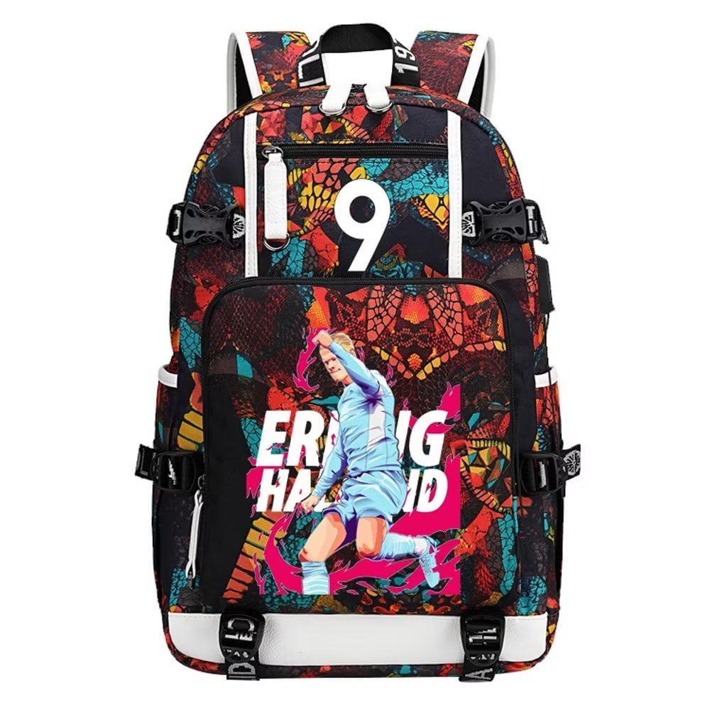 Soccer Player E-Haaland- Multifunction Backpack Travel Taptop Daypack ...
