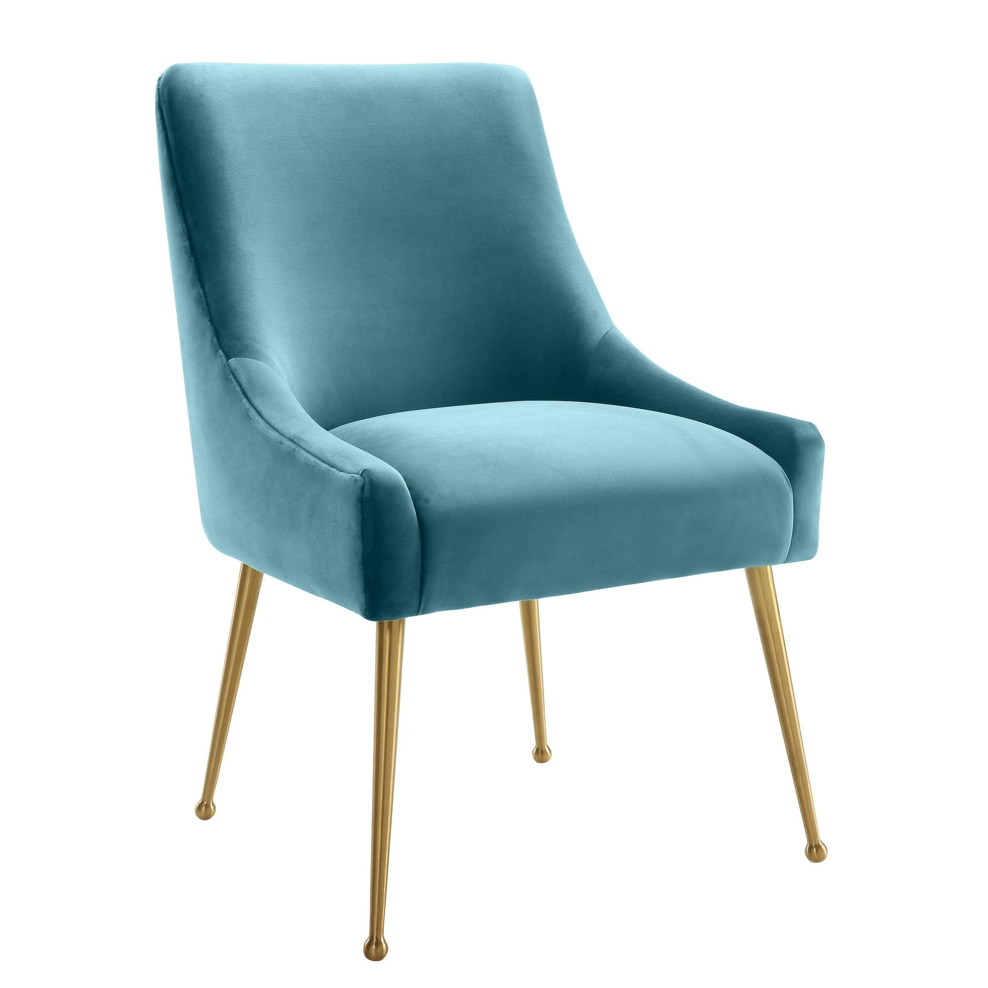 TOV Furniture Beatrix Velvet Side Chair with Gold Legs - Walmart.com