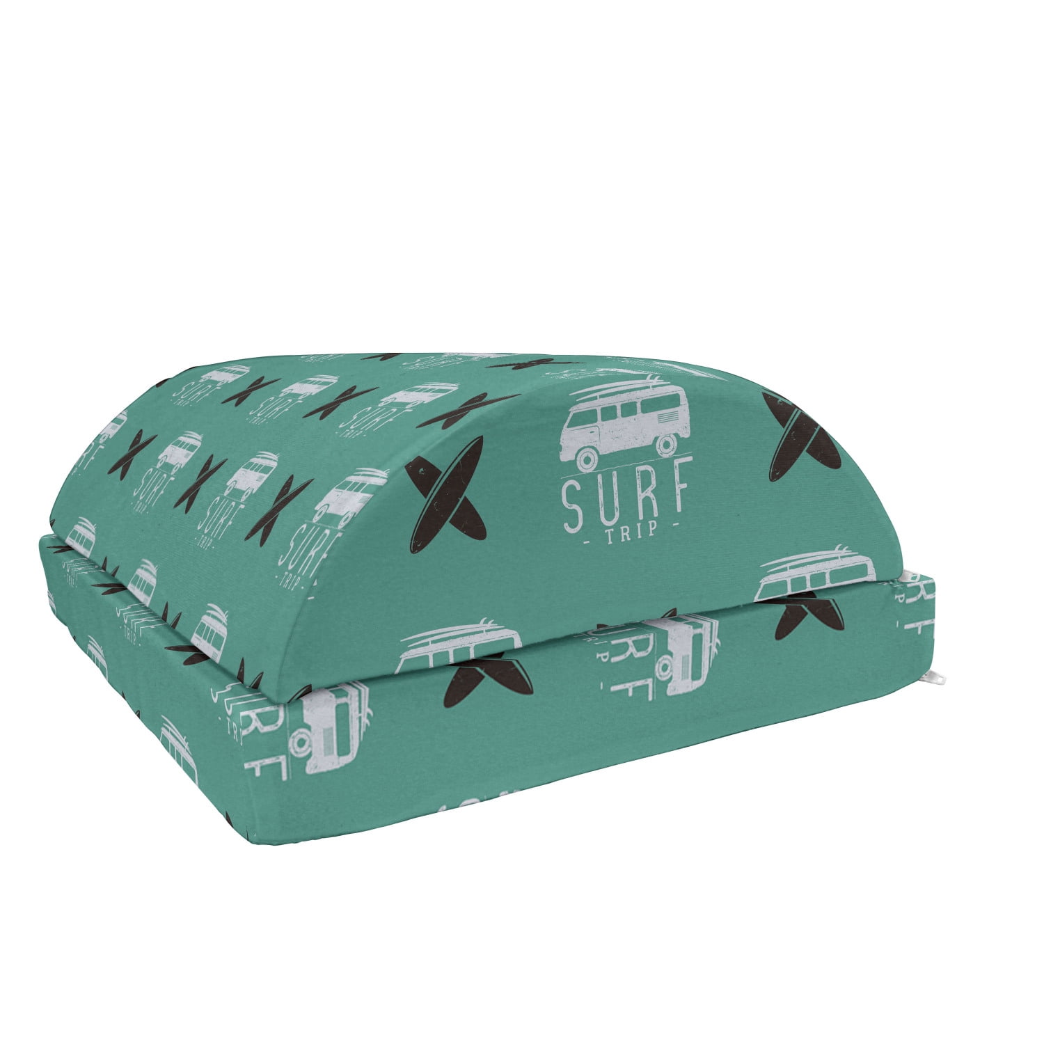 Marine Life Foot Rest, Minimal Retro Repeated Design of Vintage Camper ...