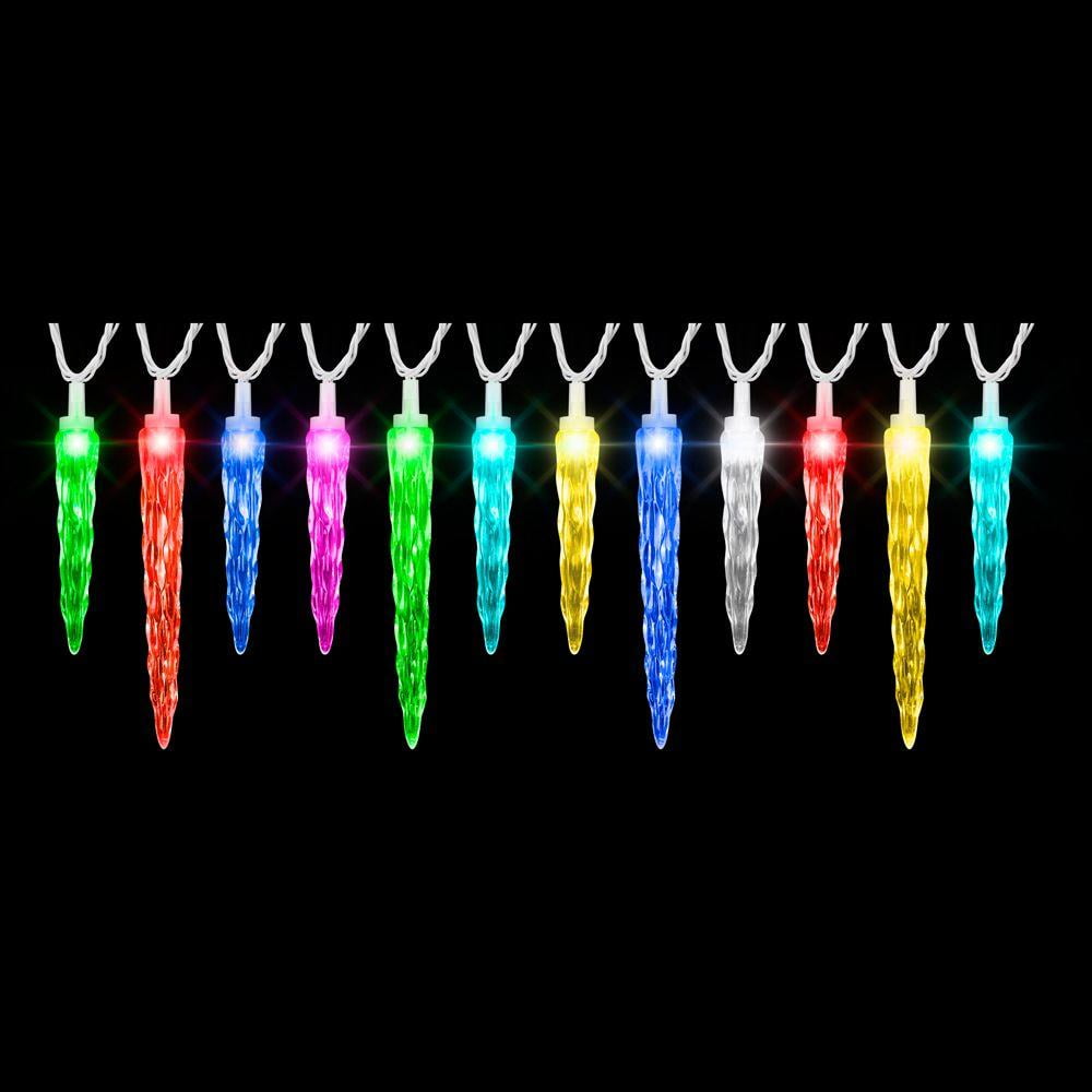 AppLights 24-Light LED Color Motion Multi-Color Icicle Light Set ...