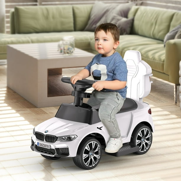 HOSSLLY Ride On Cars Baby 4-in-1 BMW Push Car Stroller with LED Lights ...