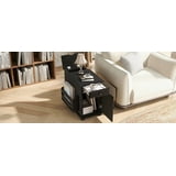 Euroco Multifunctional End Table with Pull-Out Tray, USB Ports, Power ...