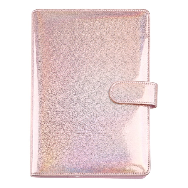 HeroNeo Glitter Refillable Journal Notebook Cover 6 Ring Binder Loose ...