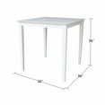 Solid Wood 36 inch Square Dining Table in White - Walmart.com