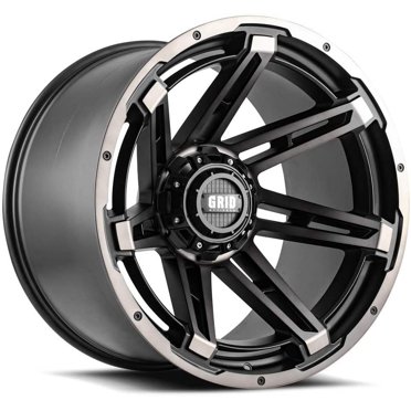 Grid OffRoad Custom Wheel for 20x10 Rim Gloss Graphite w/ Chrome Insert ...