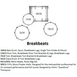 Ludwig Breakbeats by Questlove 4 Piece Shell Drumkit With Bag Blue ...