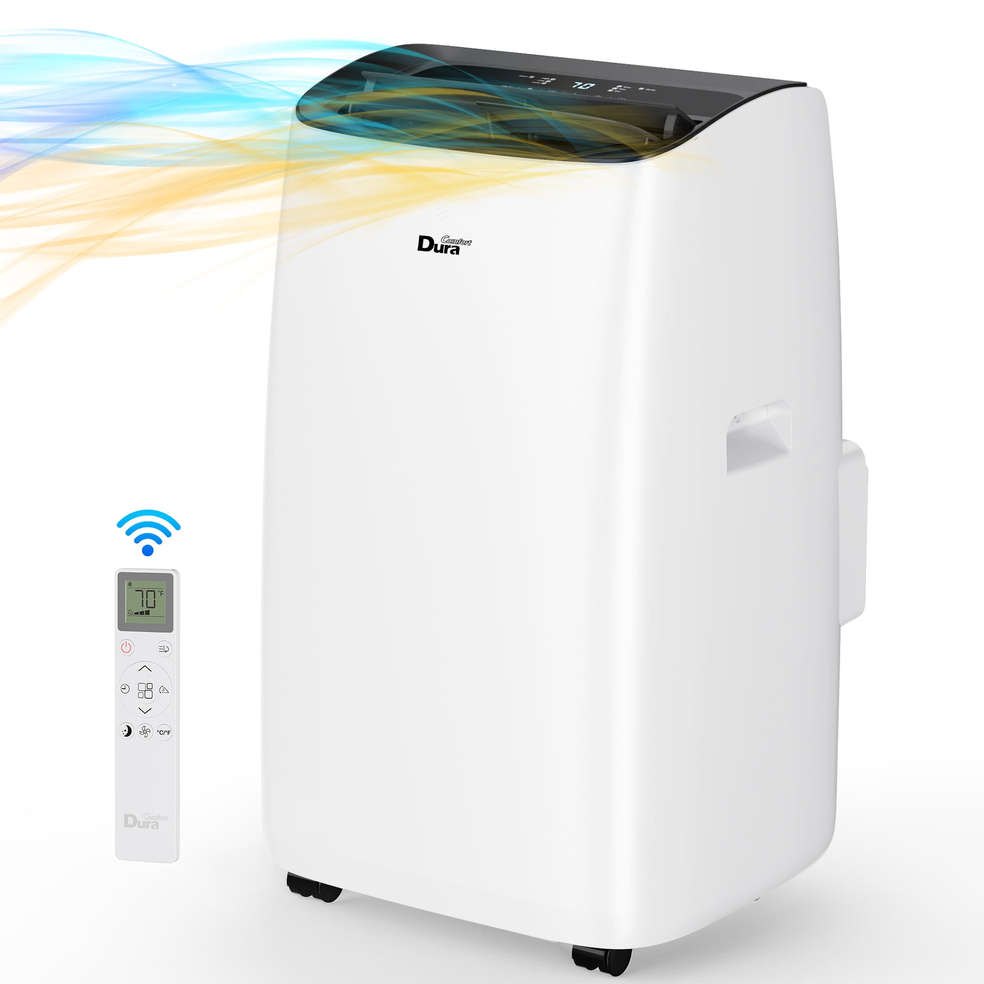 DuraComfort Portable Air Conditioner and Heater Combo, 14000 BTU, 4-in-1 AC for 500 Sq.Ft ...
