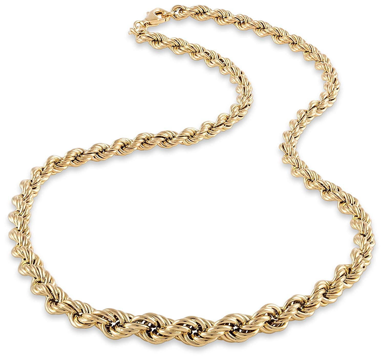 925 Sterling Silver Rope Chain Necklace / Bracelet, Gold or Rhodium ...