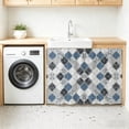 Blue Moroccan Plaid Cabinet Curtains for Kitchen 28"Wx35"L, Modern ...