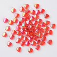 Eco-Friendly Transparent Acrylic Beads Heart Dyed AB Color Red 8x8x3mm ...