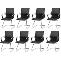 2 Seat Office Reception Waiting Room Chair with PU Leather Steel ...