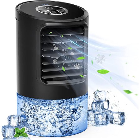 Portable Air Conditioner, Mini Personal Air Cooler Desk Fan 3 Speeds ...