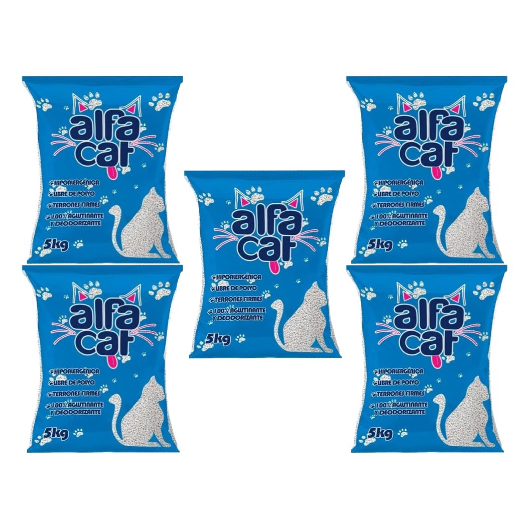 Alfa Cat Arena Para Gato - Premium Natural 25kg + 5kg Gratis Alfa Cat ...