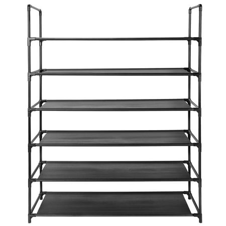 6-Tier Shoe Rack 30-Pair Shoes Storage Organizer, Stackable Entryway ...