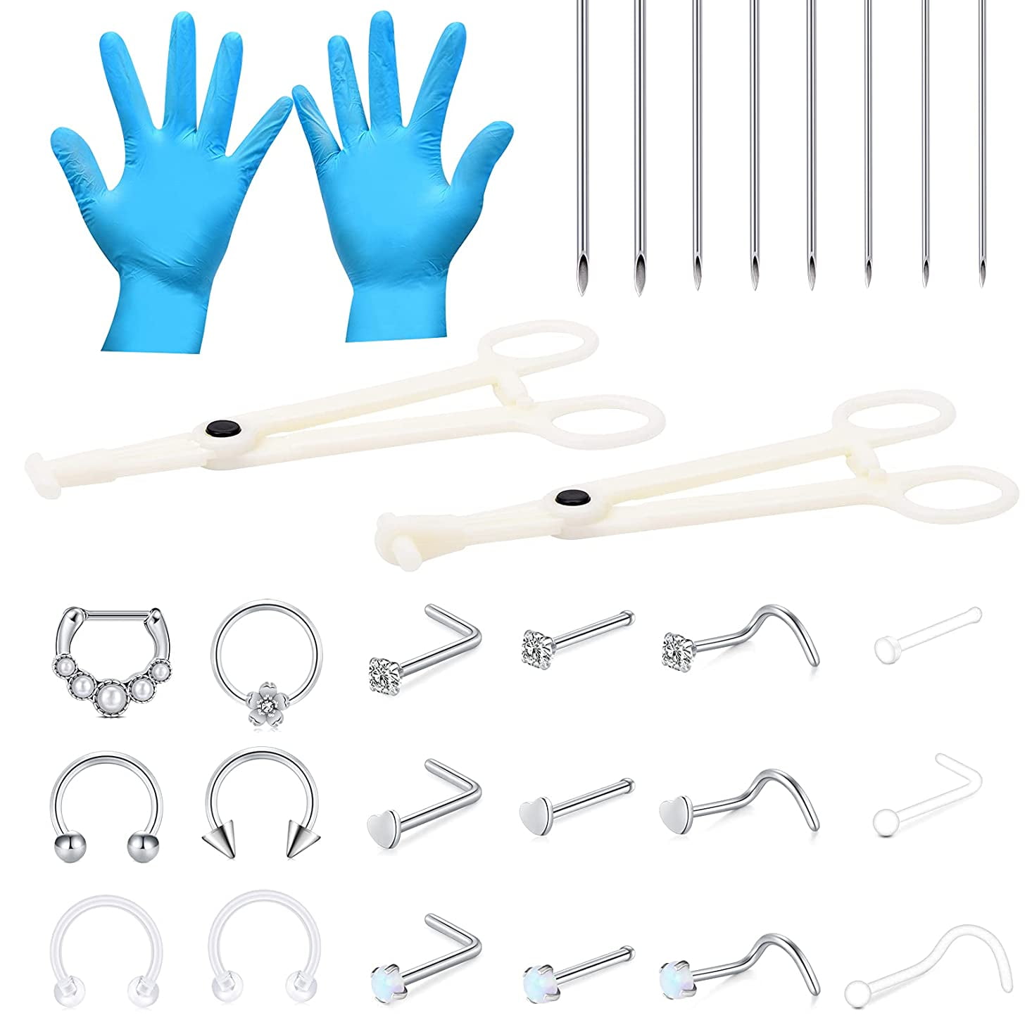 Briana Williams Nose Septum Piercing Kit,Mixed Piercing Needles and ...