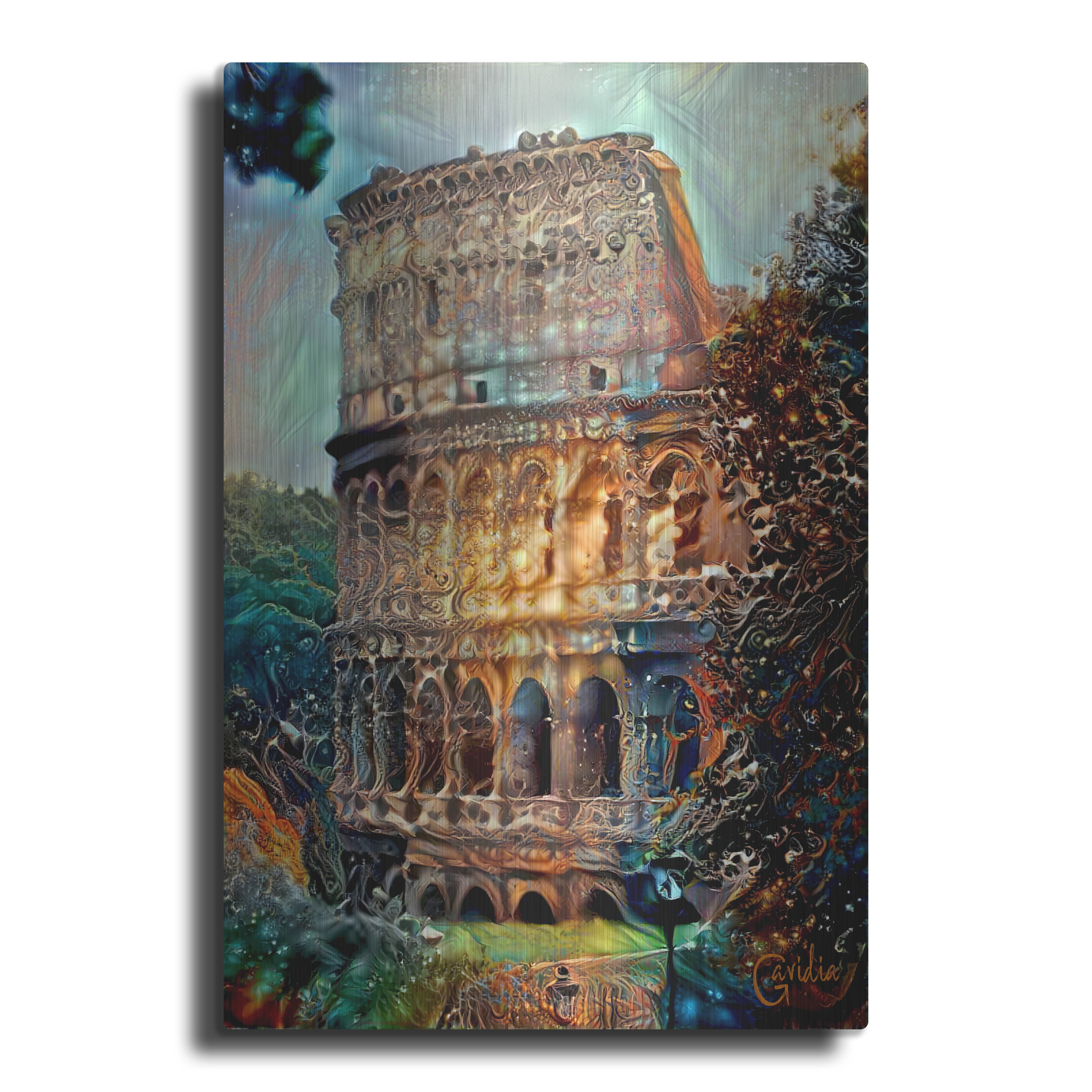 Luxe Metal Art 'Rome Italy Colosseum' by Pedro Gavidia, Metal Wall Art ...
