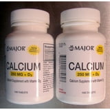 Major Oyster Shell Calcium Carbonate 250mg with Vitamin D, 100 Tablets ...