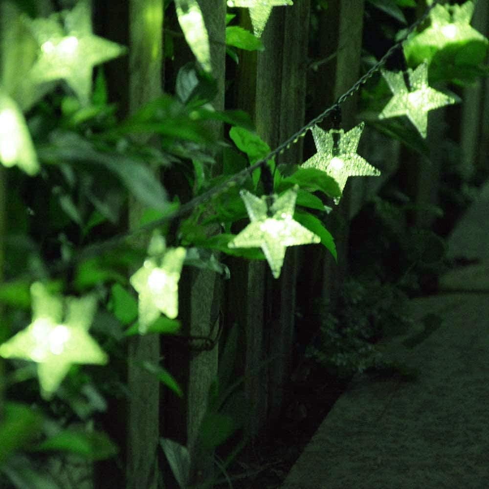 LINLIN Solar Star String Lights, 7M 50LED Star Garden Lights Star Fairy ...