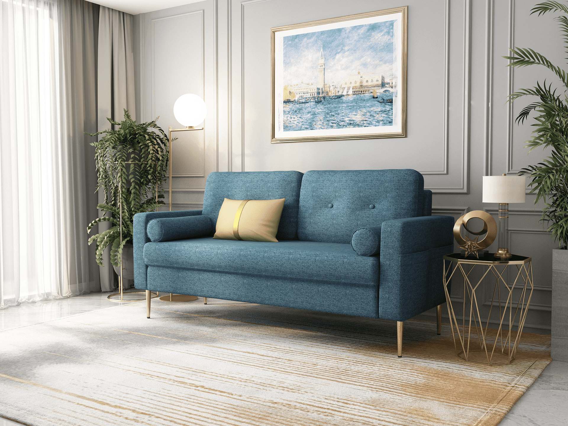 Modern Design Chenille Cotton Linen 3 Seats Cozy comfort Sofa Couch ...